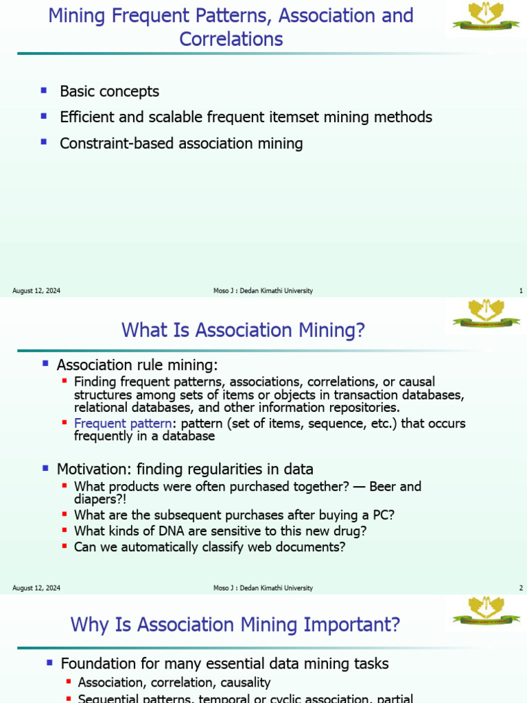 ICS 2408 - Lecture 5 - Association | PDF | Data Management | Algorithms And Data Structures
