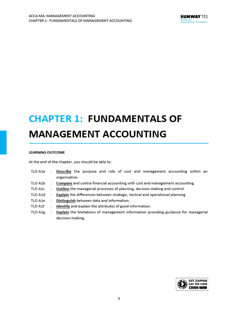 Fundamentals of Management Accounting | PDF | Management Accounting ...