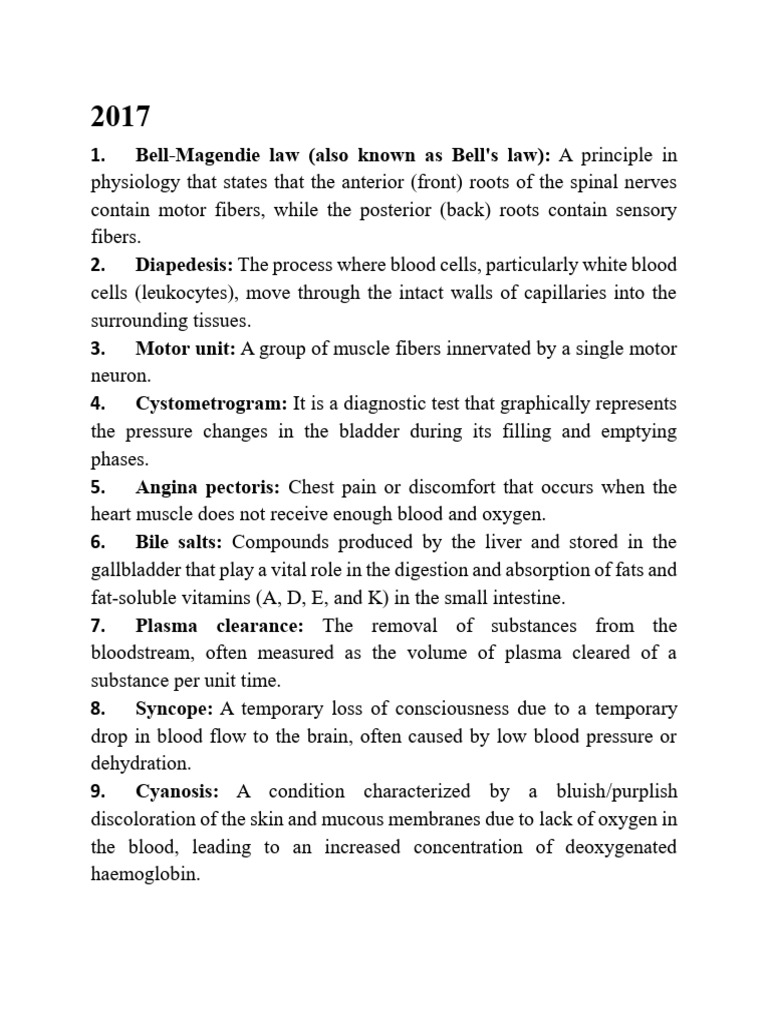 Physio Definitions Old Question Paper Pdf Heart Muscle Contraction