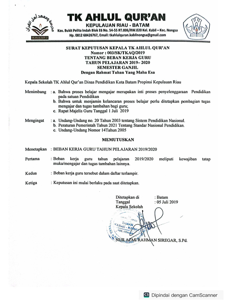 SK 2019-2020 Ganjil | PDF