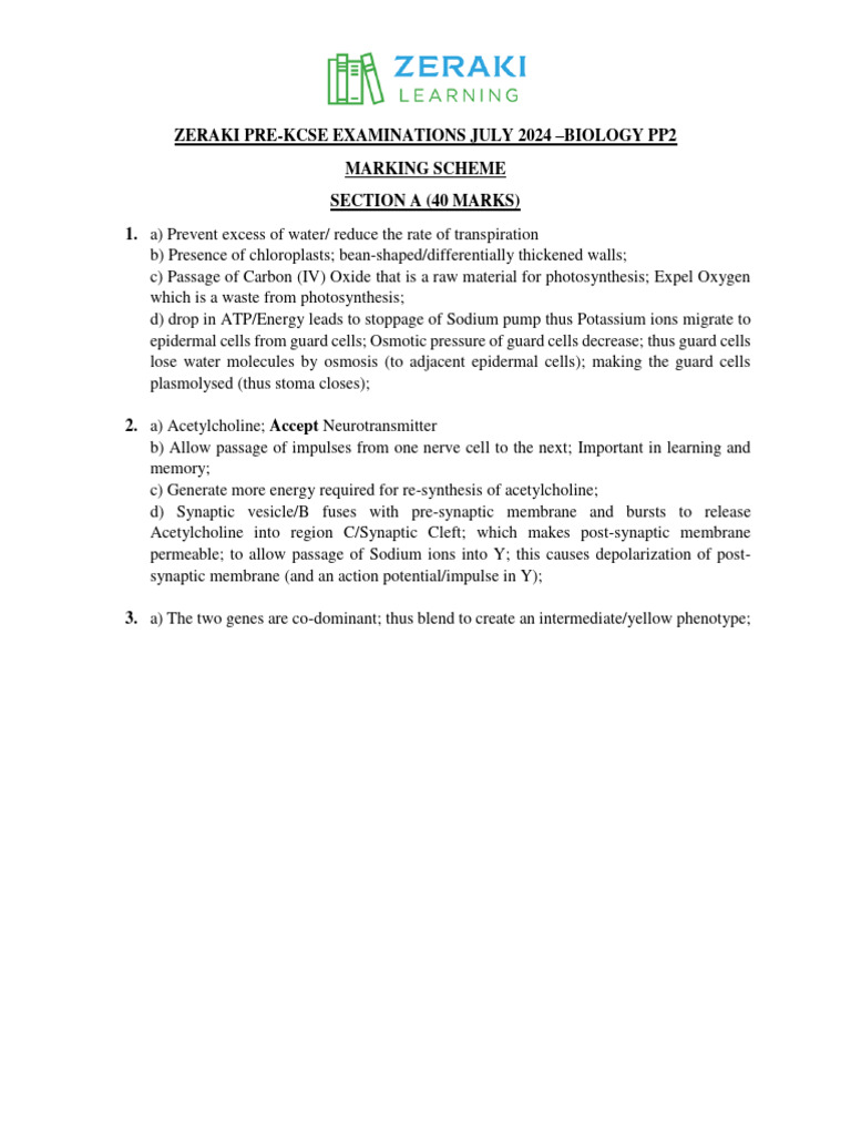 Biology - Paper 2 - Question Paper | PDF | Osmosis | Cell Biology