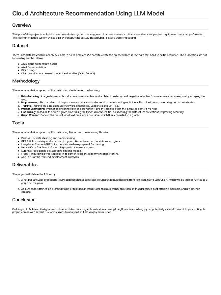 Cloud Architecture Recommendation Using LLM Model (2) | PDF | Cloud ...
