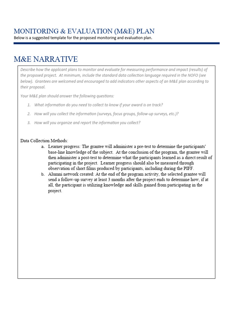 Grants Monitoring Evaluation Plan Toolkit | PDF | Evaluation | Learning