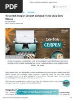 15 Contoh Cerpen Singkat Terbaik 2025 Yang Seru Dibaca | PDF