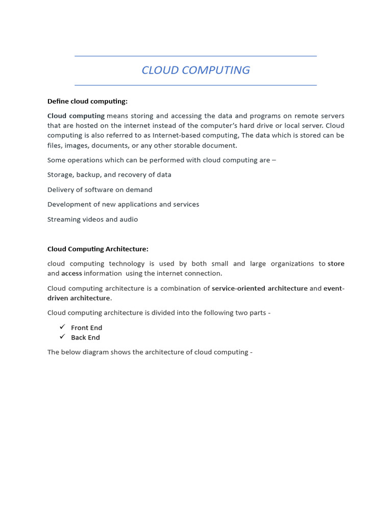 cc all | PDF | Cloud Computing | Virtualization