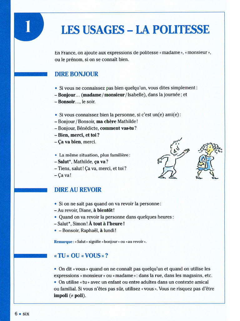 01.les Usages - La Politesse | PDF