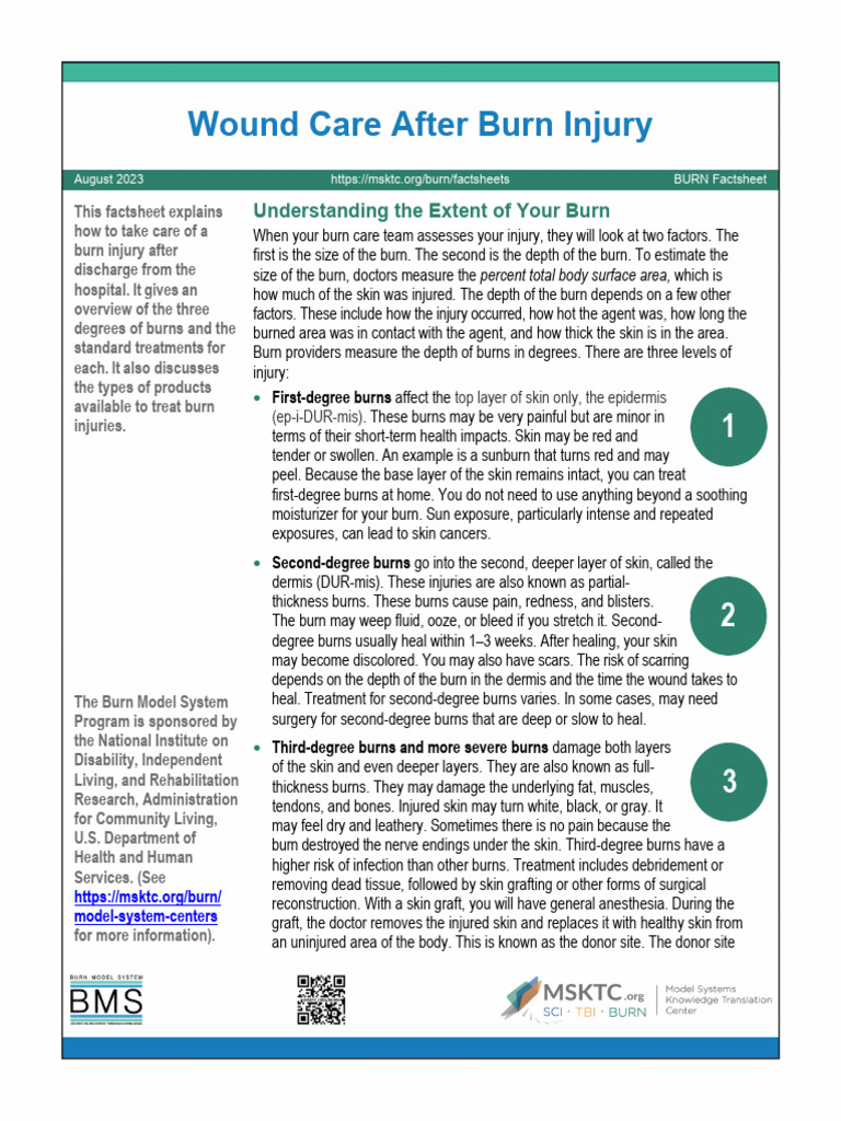Wound Care After Burn 508 | PDF | Burn | Wound