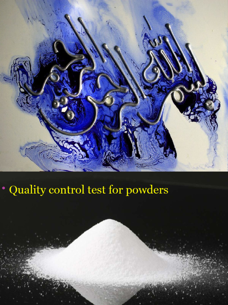 Powders | PDF | Microscope | Density