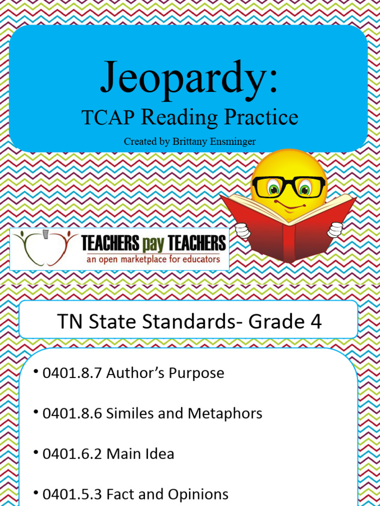 Grade 4 TCAP Reading Jeopardy Game | PDF | Giant Panda | Mercury (Planet)