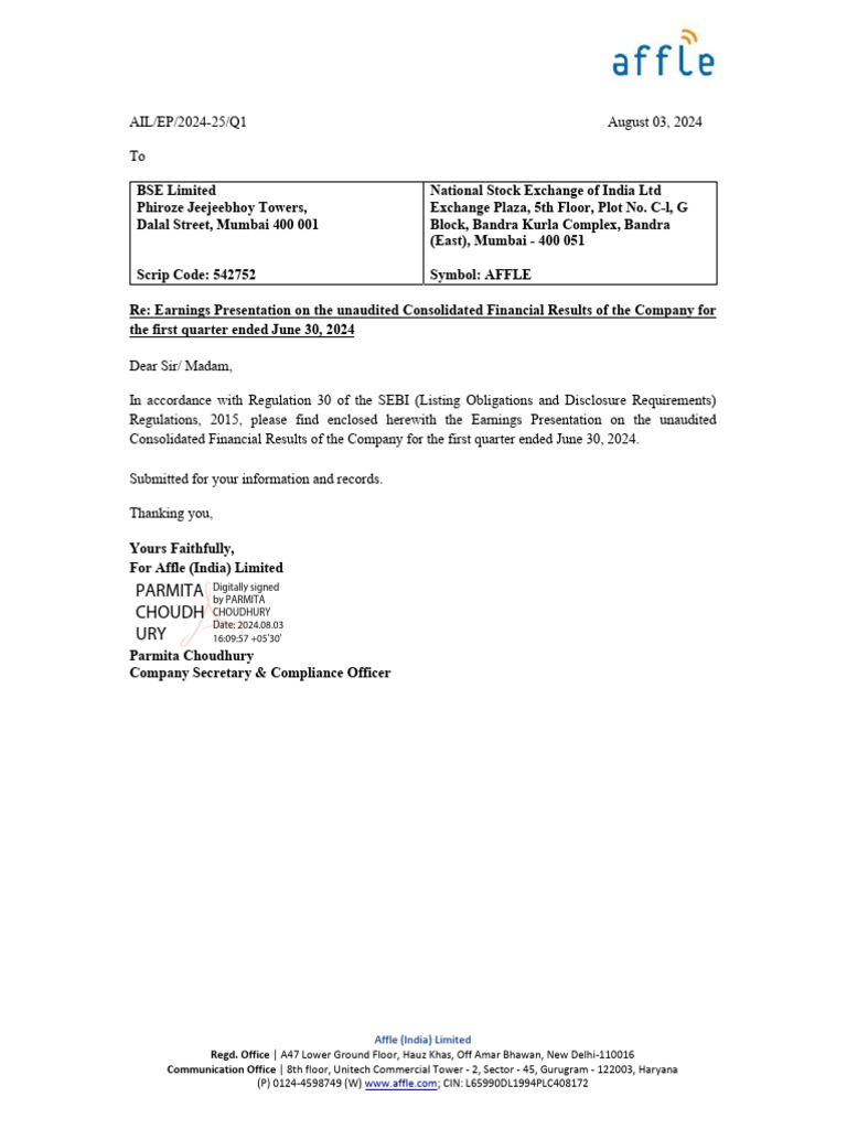 Affle (India) Limited Ip Presentation About Investing | PDF ...