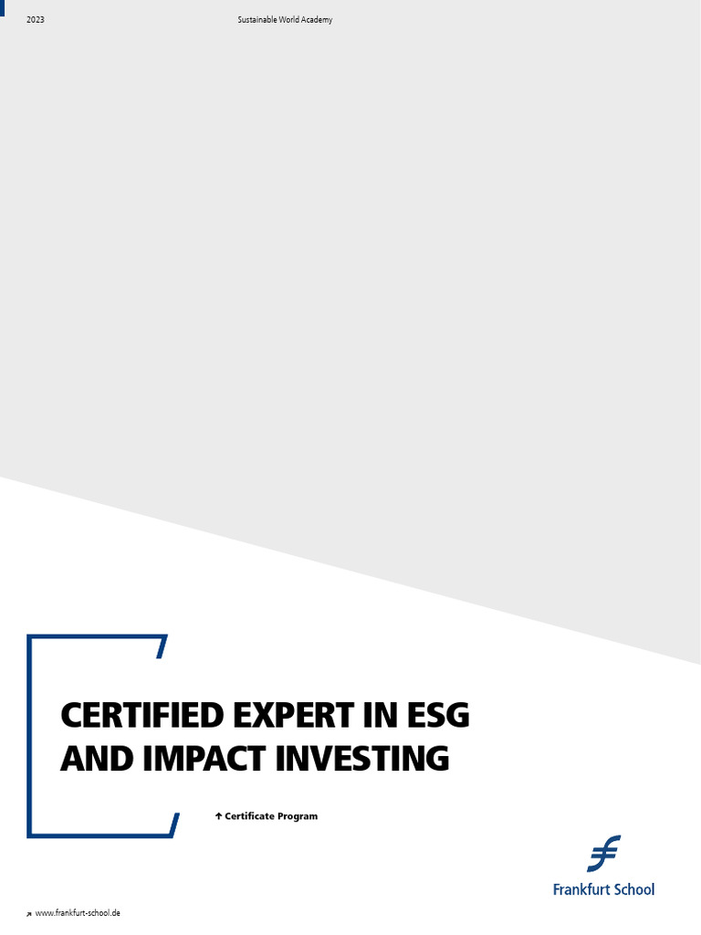 ESG and Impact Investing 2 | PDF | Educational Technology | Economies