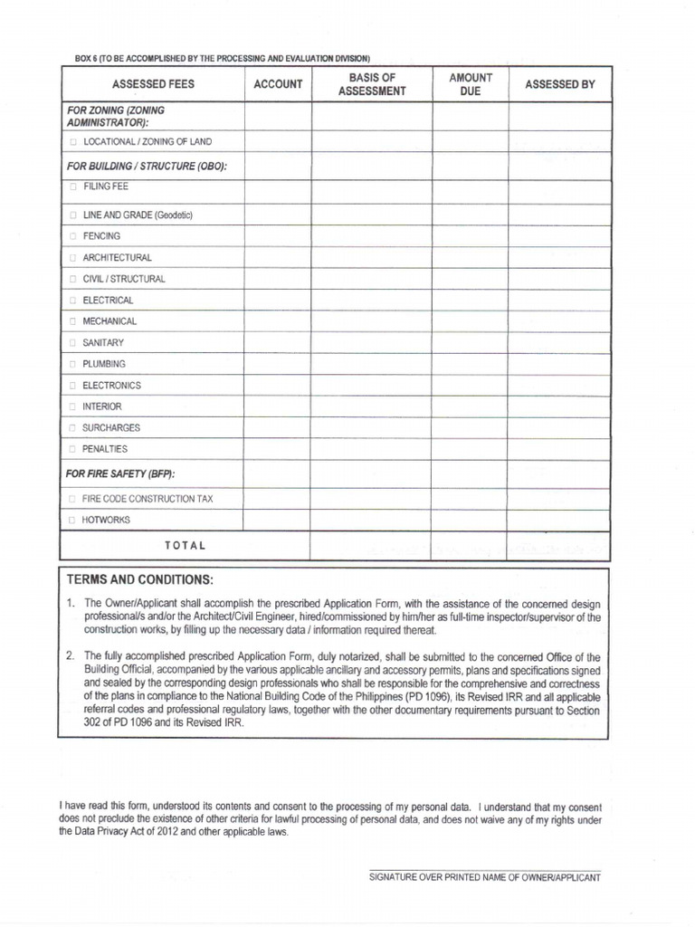 Building Permit Back | PDF