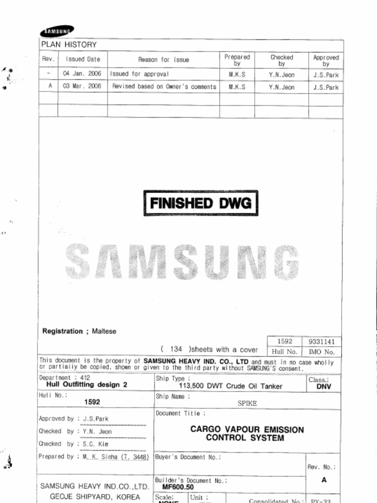 PY - 33 Cargo Vapour Emission Control System | PDF | Tools ...