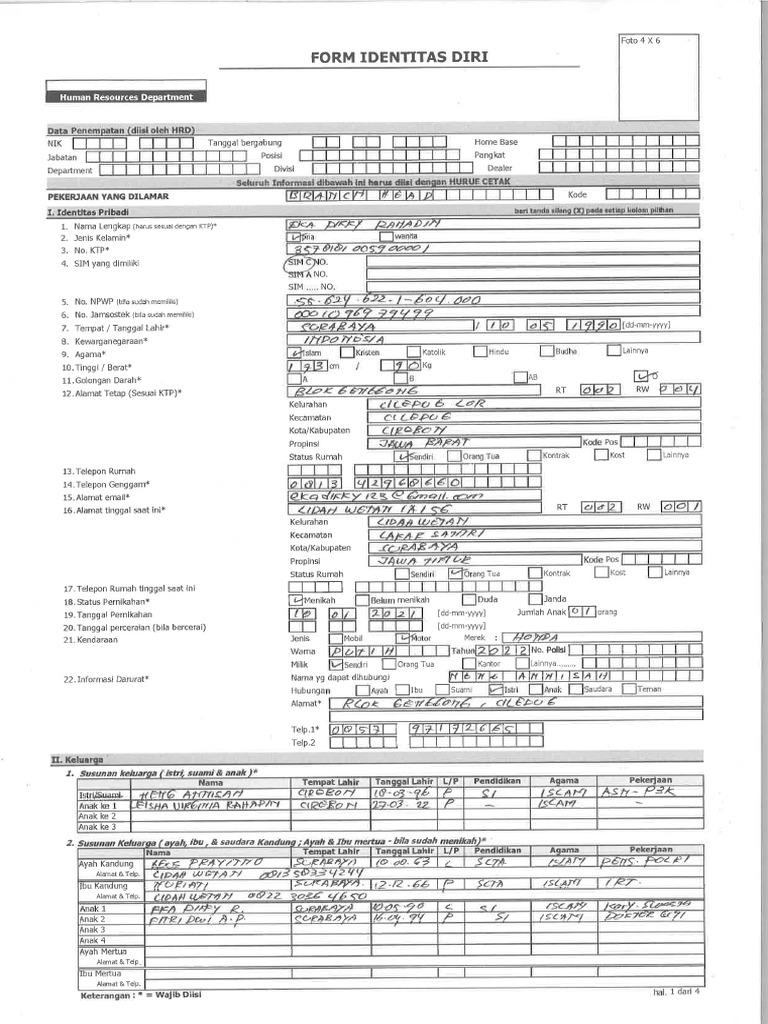 Form Motoplex Eka | PDF
