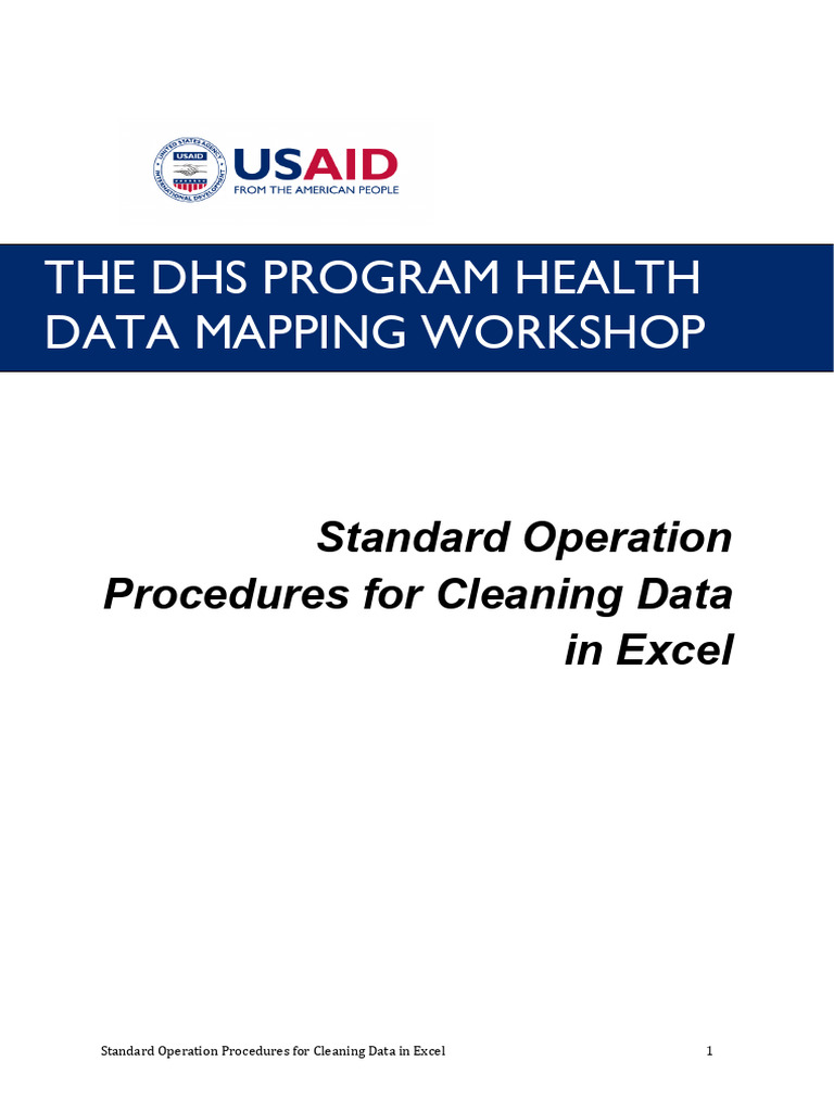 06.8 SOP1 Data Cleaning 2016 | PDF | Microsoft Excel | Spreadsheet