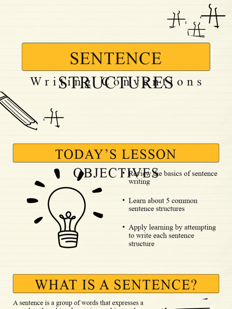 Sentence Building Acquisition Education Presentation in Blue and Yellow ...