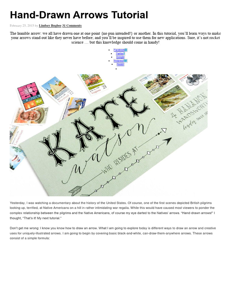 Hand-Drawn Arrows Tutorial | PDF | Arrow