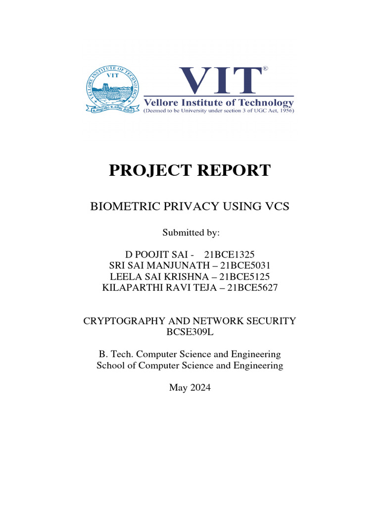 Biometric Privacy via Visual Cryptography | PDF | Public Key Cryptography | Cryptography