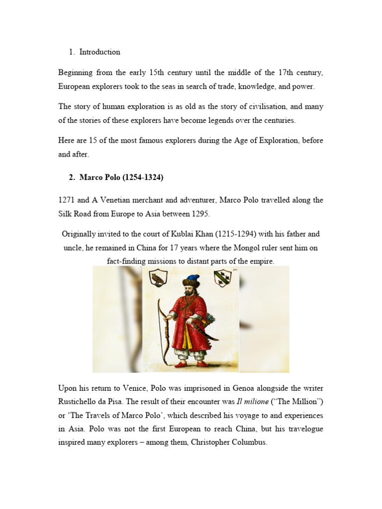 FAMOUS EXPLORERS PROJECT | PDF | Age Of Discovery | Roald Amundsen