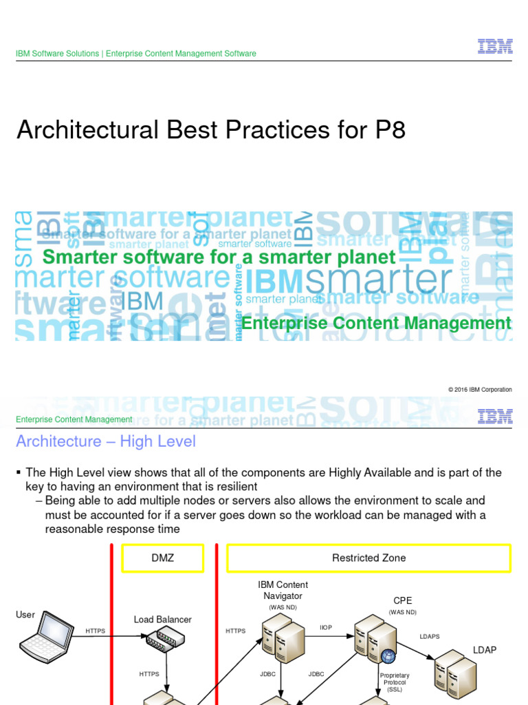 Architectural Best Practices For P8 | PDF | Ibm Db2 | Load Balancing (Computing)