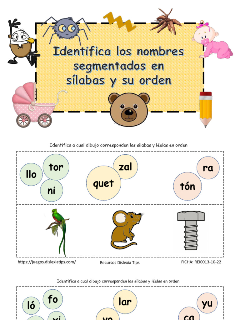 Recursos Silabas y Orden | PDF