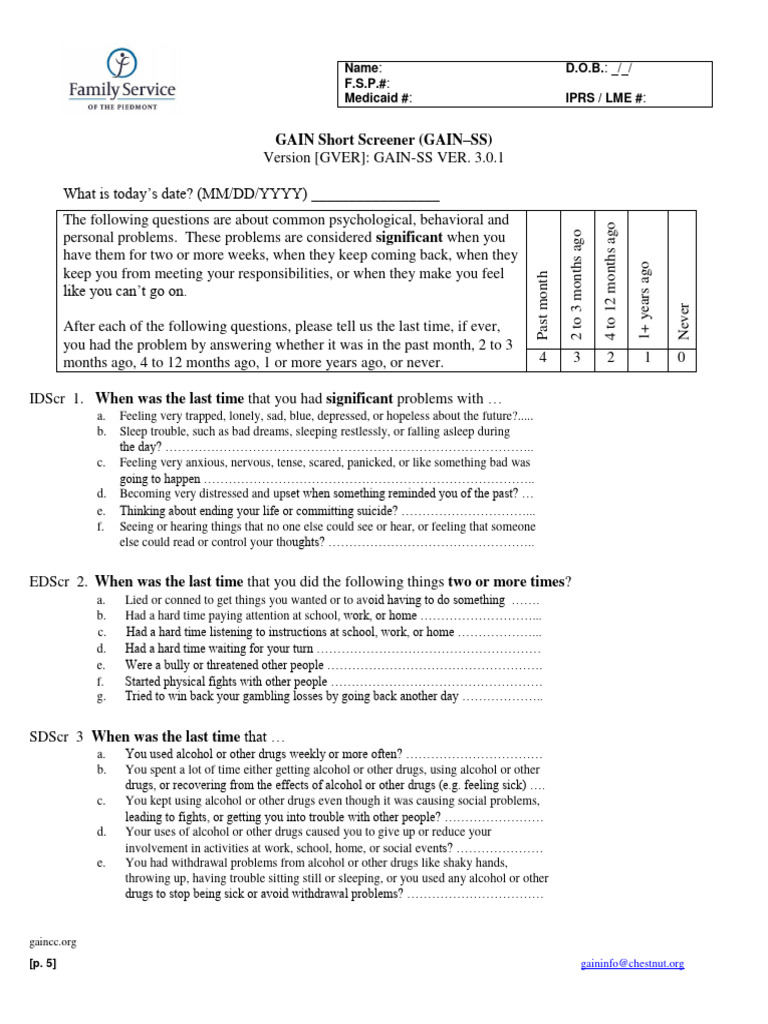 Gain SS | PDF | Mental Health | Behavioural Sciences