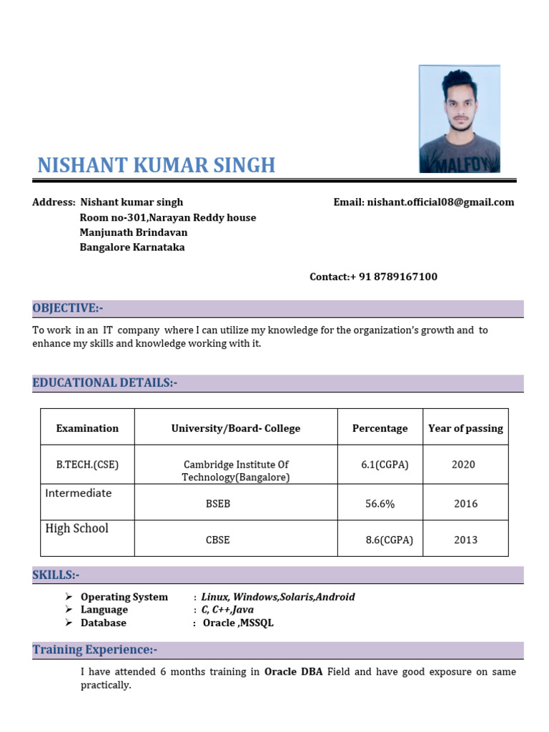 Nishant Resume | PDF | Computing | Software