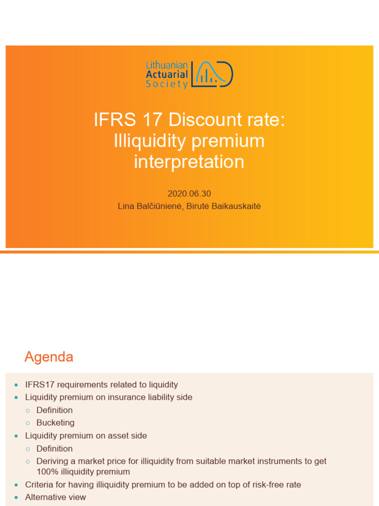 IFRS 17: Illiquidity Premium Insights | PDF | Market Liquidity | Insurance
