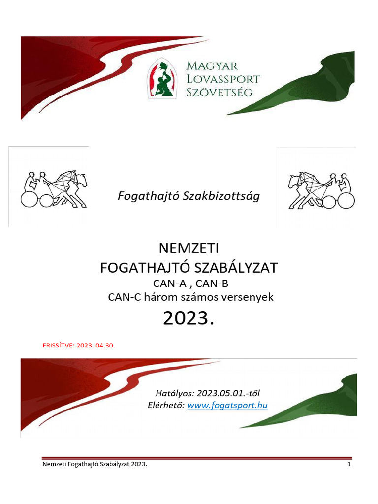Nemzeti Szabalyzat CANA B C3 2023 | PDF