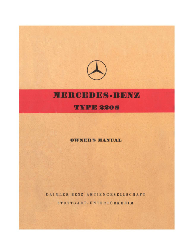 MB 220S Owners Manual | PDF