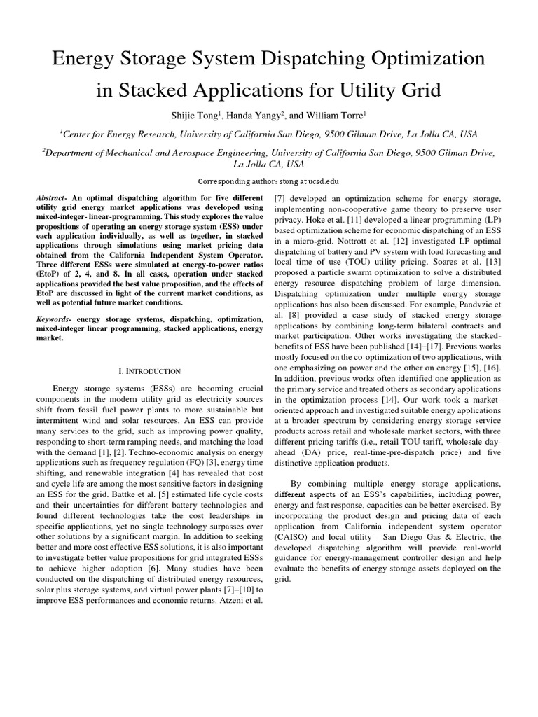 2017 EESAT Proceeding Tong | PDF | Electrical Grid | Energy Storage