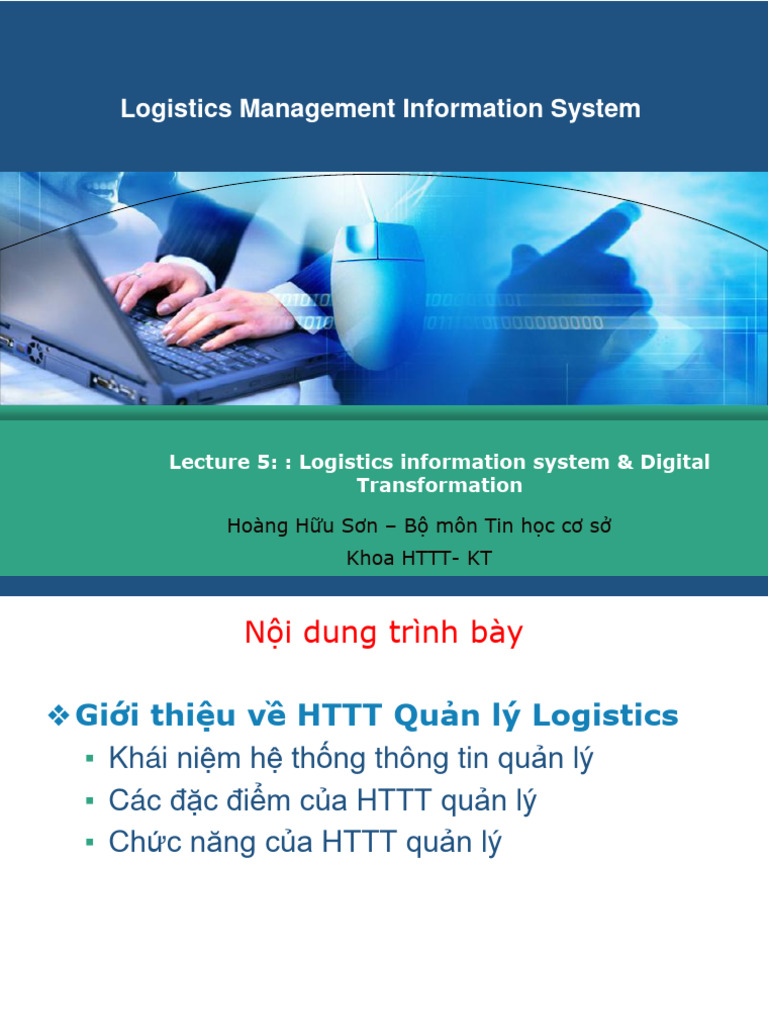 bài 5 - HTTT quản lý và ra quyết định - logistic | PDF