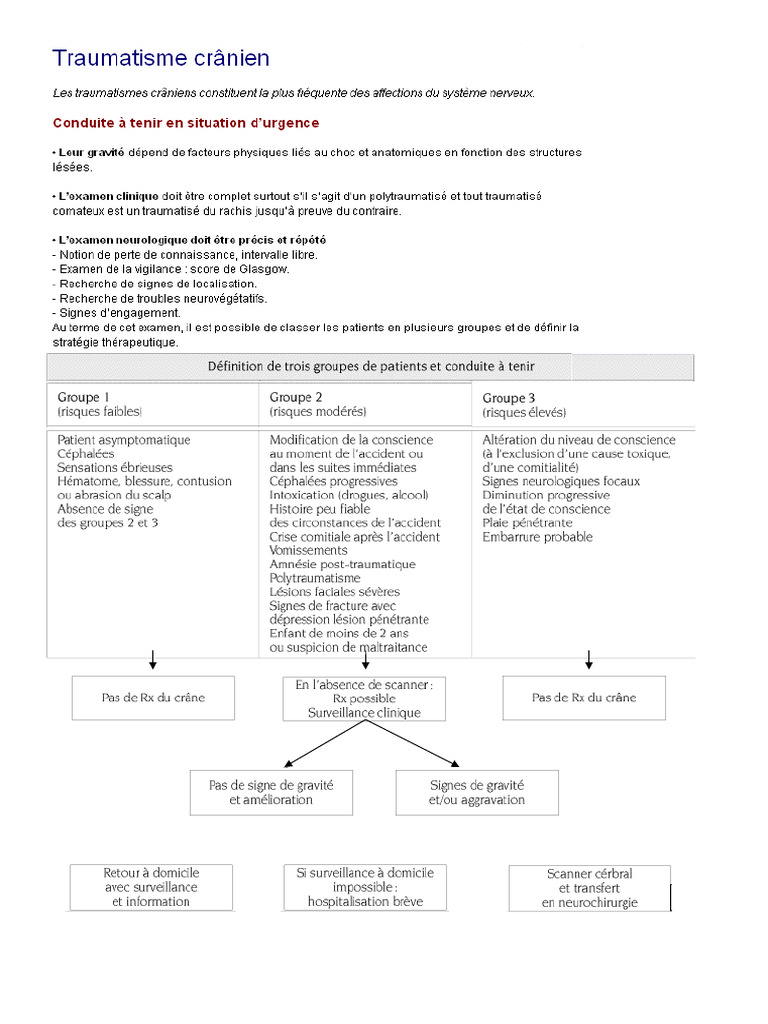 Traumatisme Cranien | PDF