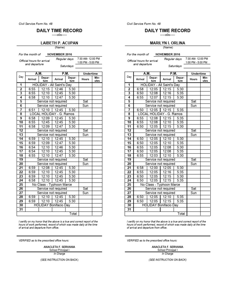 Civil Service Form No.48 | PDF