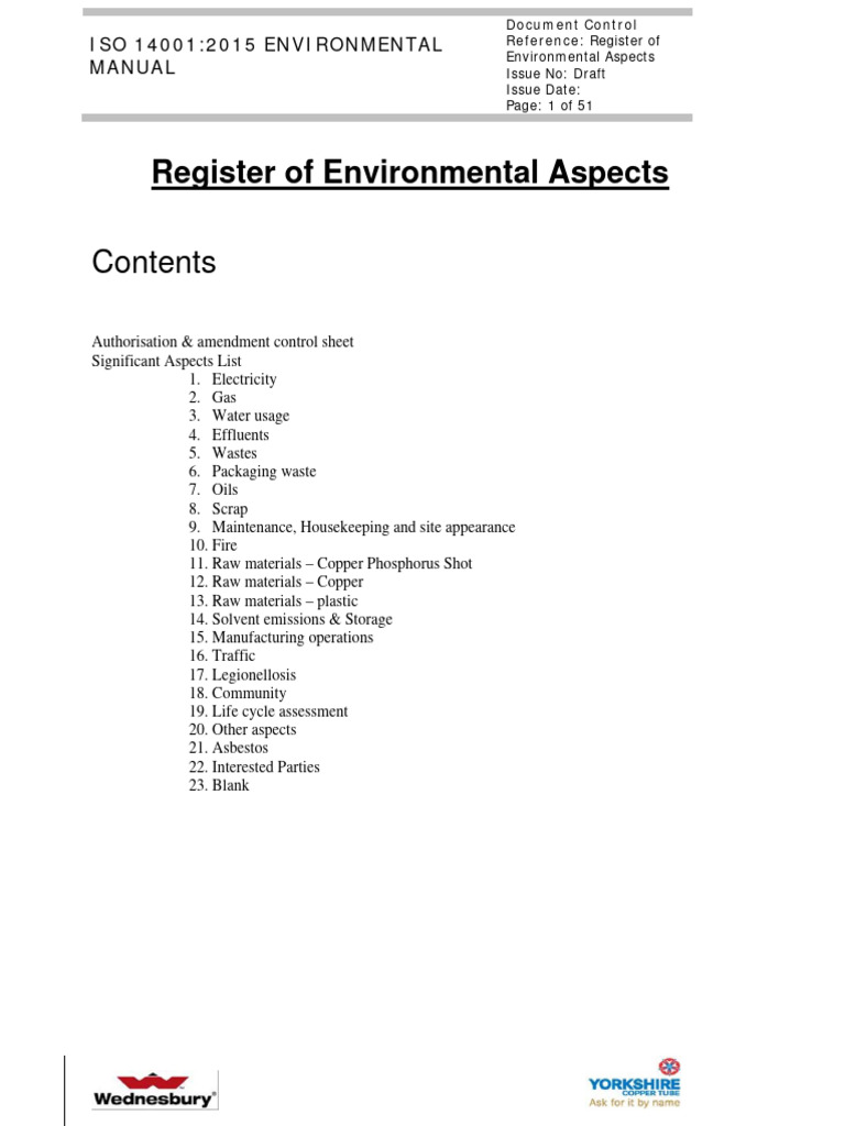 ISO Environmental Manual - Cleaned | PDF | Waste Management | Waste