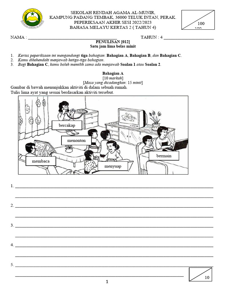 PAS 22 - 23 BM2 thn4 | PDF