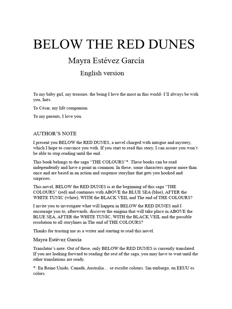 Below The Red Dunes | PDF