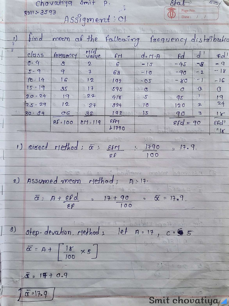 Stat Assignment 1 | PDF