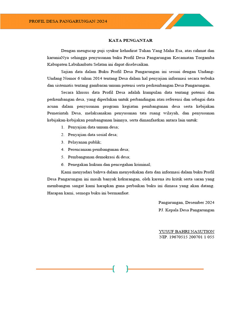 Profil Desa 2024 | PDF | Bisnis | Ilmu Sosial