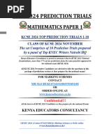 Kcse 2023 Math P1 MS | PDF