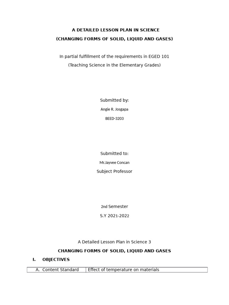 Dlp Science Grade 3 Pdf Evaporation Water