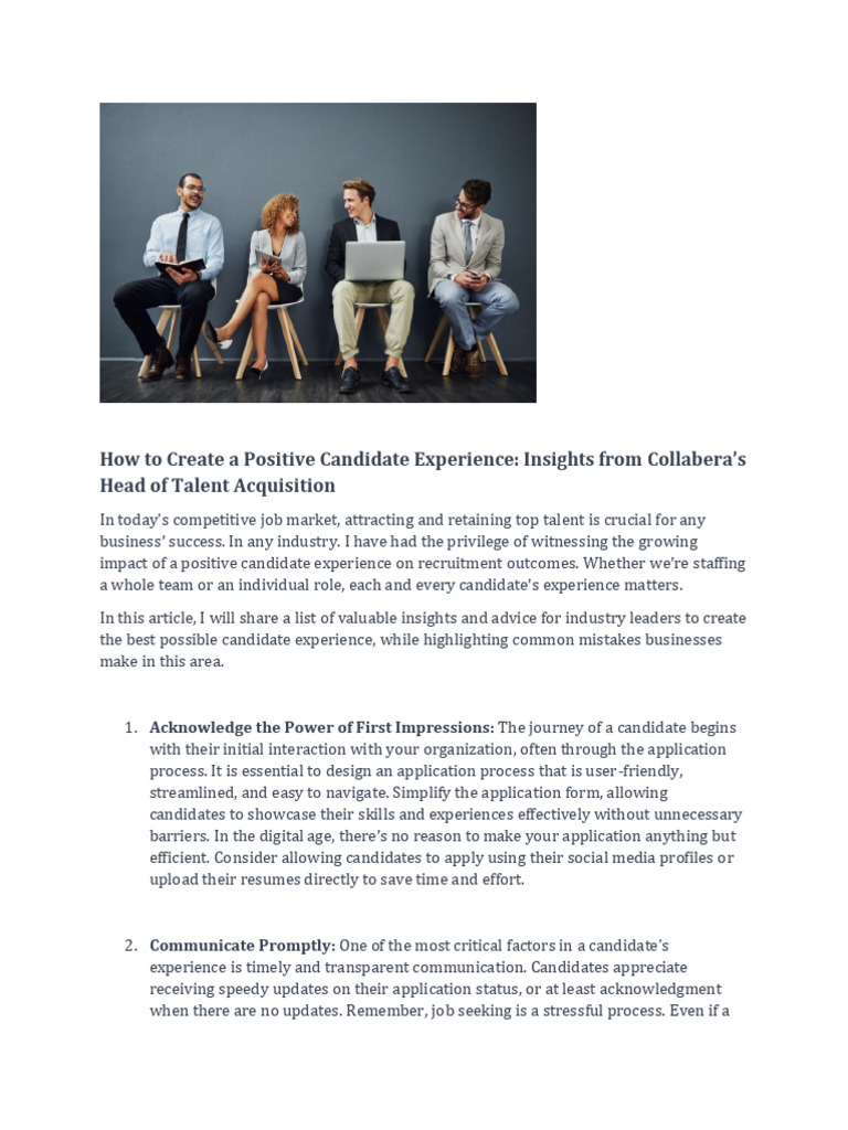 Recruiter - Positive Candidate Experience | PDF | Business | Social ...