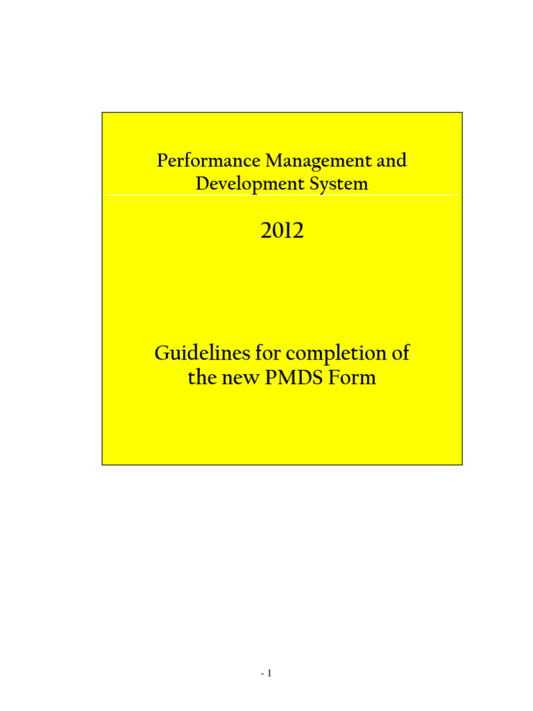 Recruiter Guidelines For The Completion of PMDS Form1 | PDF | Goal | Budget