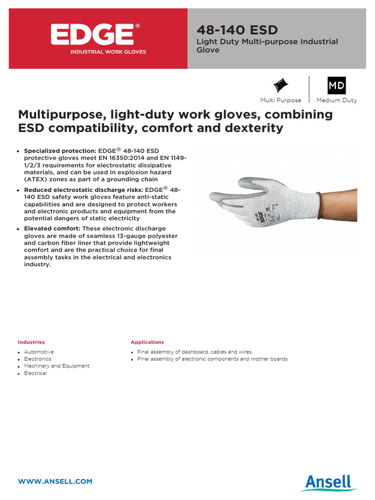 Edge 48 140 Esd - Pds - Id | PDF | Electrostatic Discharge | Electricity