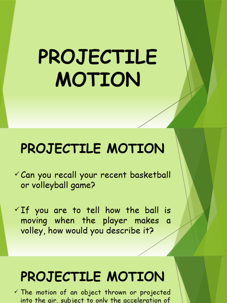 Projectile Motion | PDF | Projectiles | Mechanics