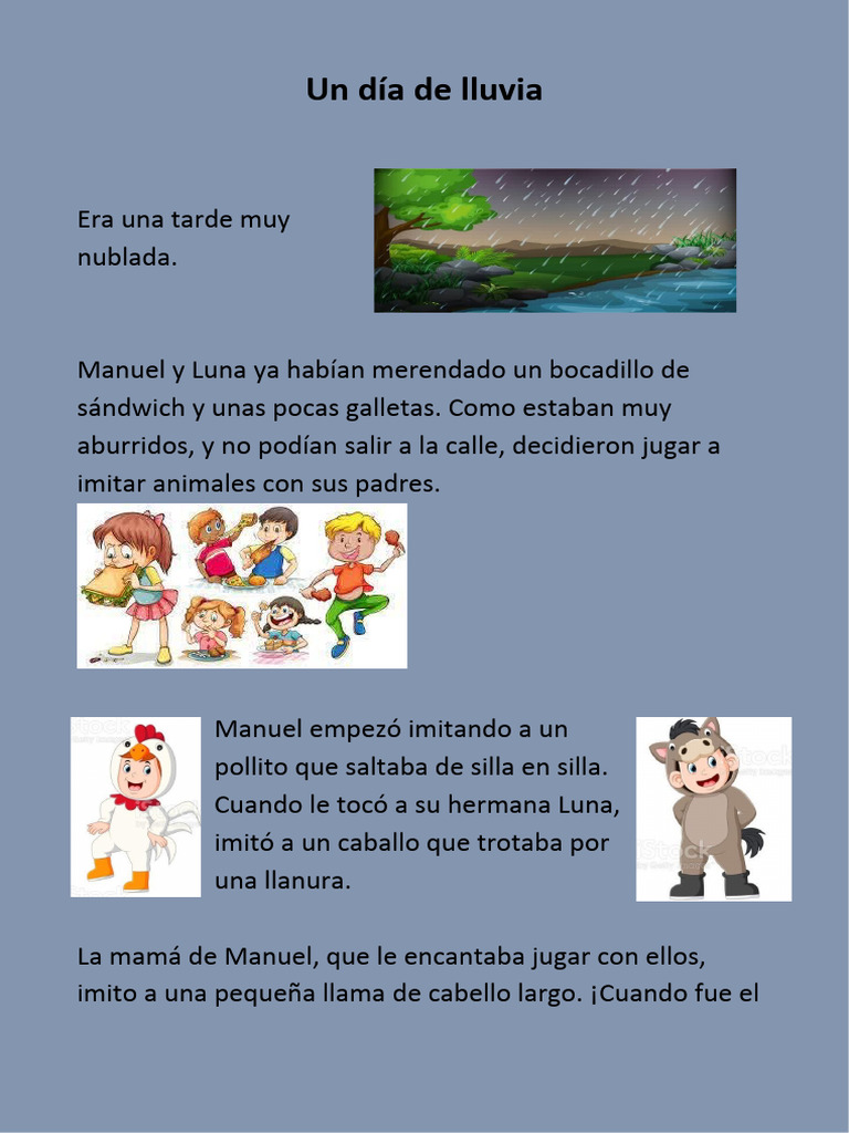 Cuento de Un Dia Lluvioso | PDF