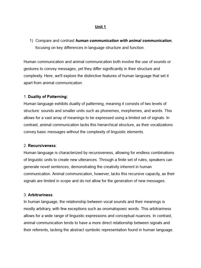Lang & Linguistic Unit 1 - 3 Notes | PDF | Communication | Alphabet
