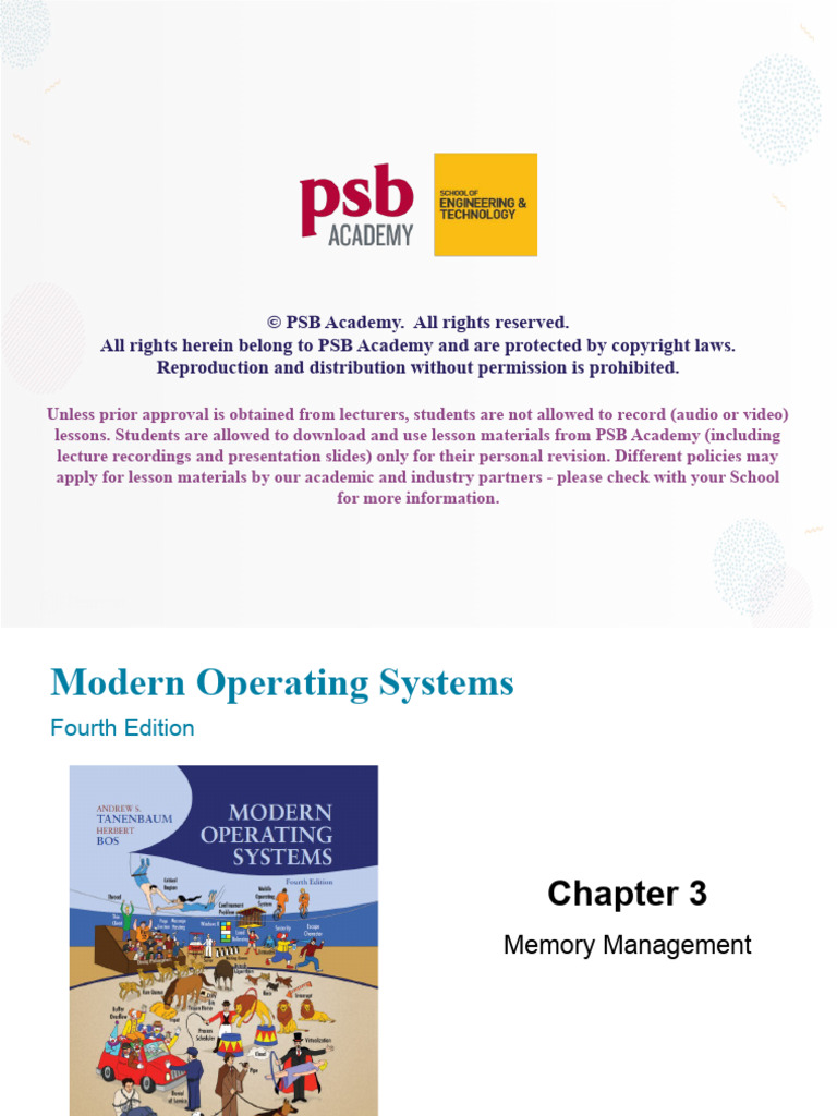 Chapter03 Memory Management | PDF | Computer Hardware | Computer Data Storage