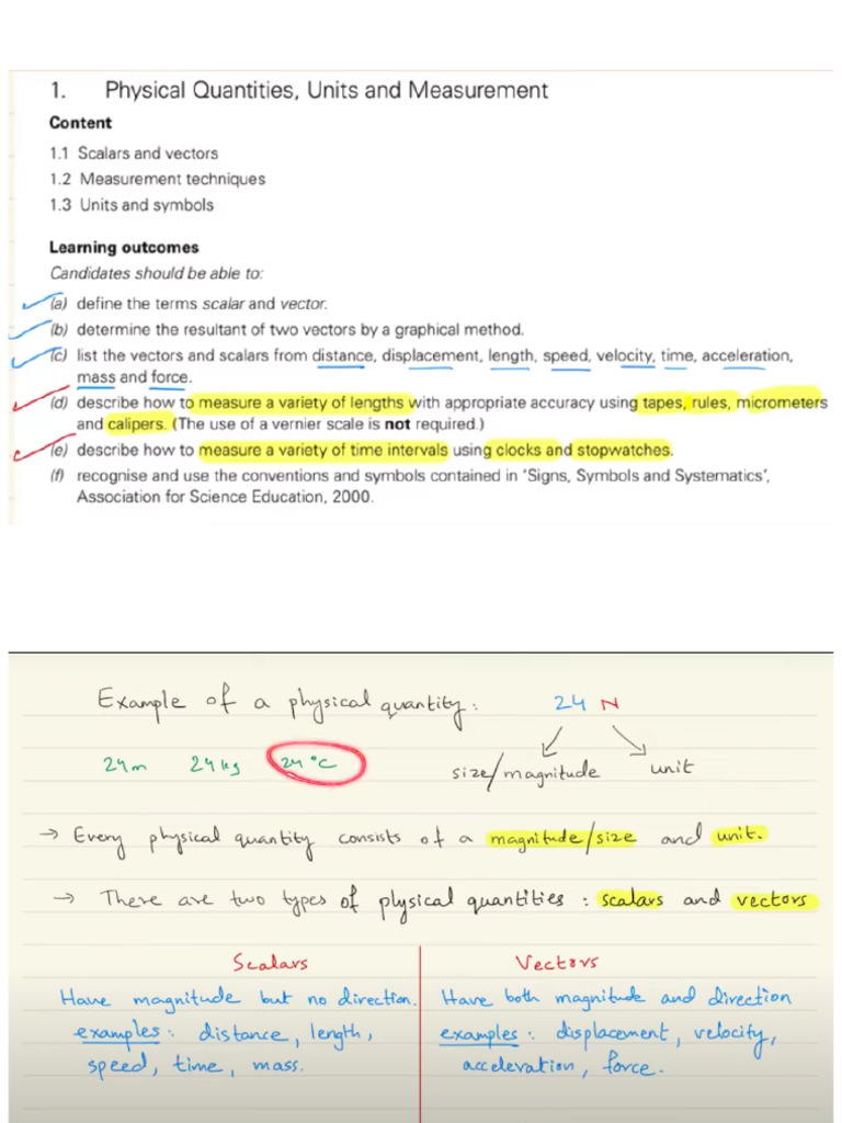 Topic-1 Physical Quantities, Units and Measurements | PDF