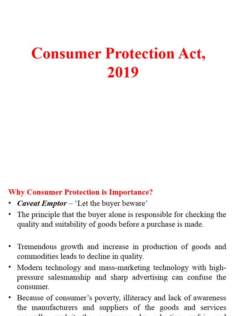 Consumer Protection Act, 2019 | PDF | Consumer Protection | Mediation